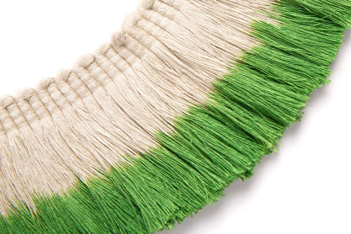 Christopher Farr Ombre Fringe Green Trim | 40% Off (Samples)
