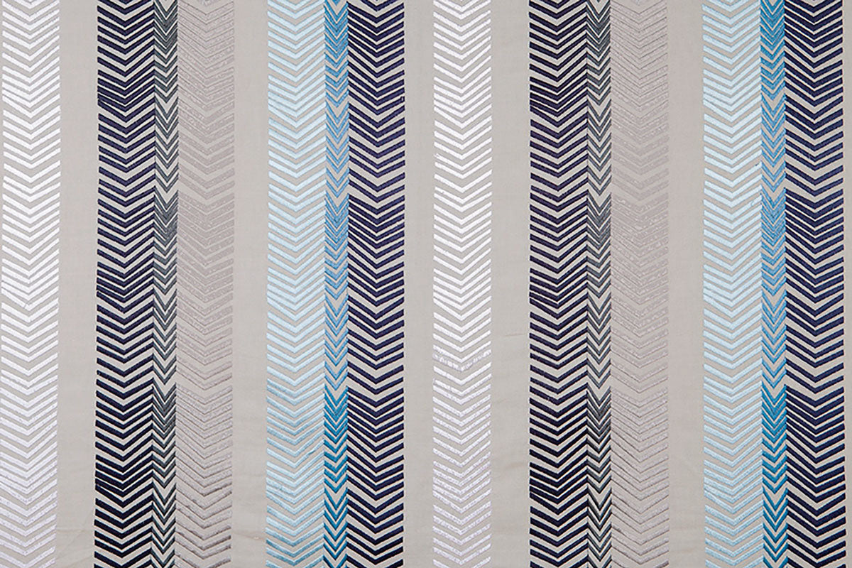 Christopher Farr Bookend Indoor Embroidered Navy Fabric | 40% Off (Samples)