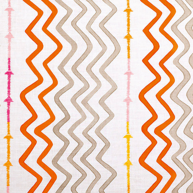 Christopher Farr Rick Rack Indoor Printed Embroidered Chocolate Fabric ...