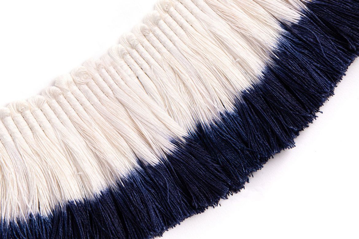 Christopher Farr Ombre Fringe Dark Indigo Trim | 40% Off (Samples)