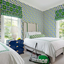Christopher Farr Ozone Indoor Printed Indigo Fabric | 40% Off (Samples)