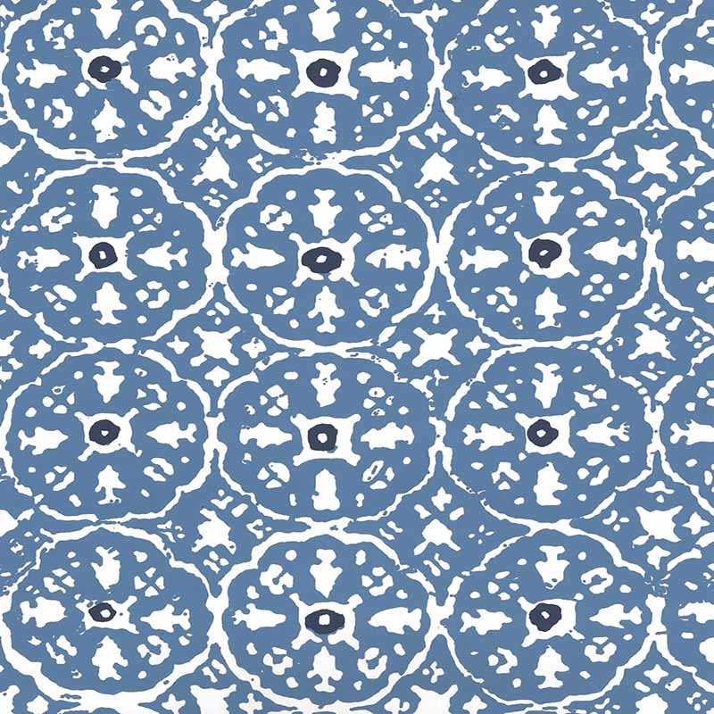 China Seas Nitik Ii Blue Floresblue 149-20WP Wallpaper | 40% Off (Samples)