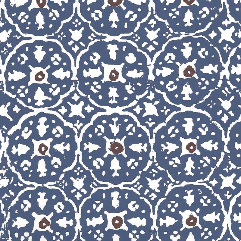 China Seas Nitik Ii Navy Brown 149-57WP Wallpaper | 40% Off (Samples)