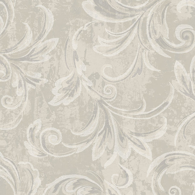 Seabrook Designs Scroll Navy, Silver, And Gray 2010102 Wallpaper | 40% ...