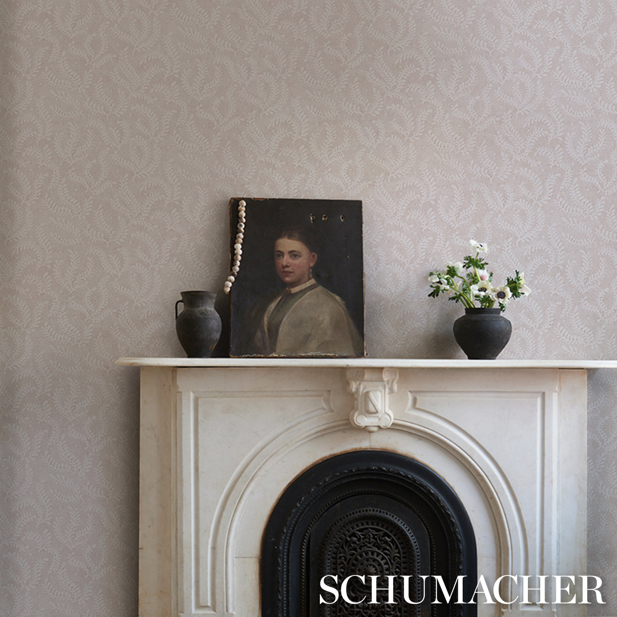Schumacher Etched Fern Blush 5010385 Sample | 40% Off (Samples)