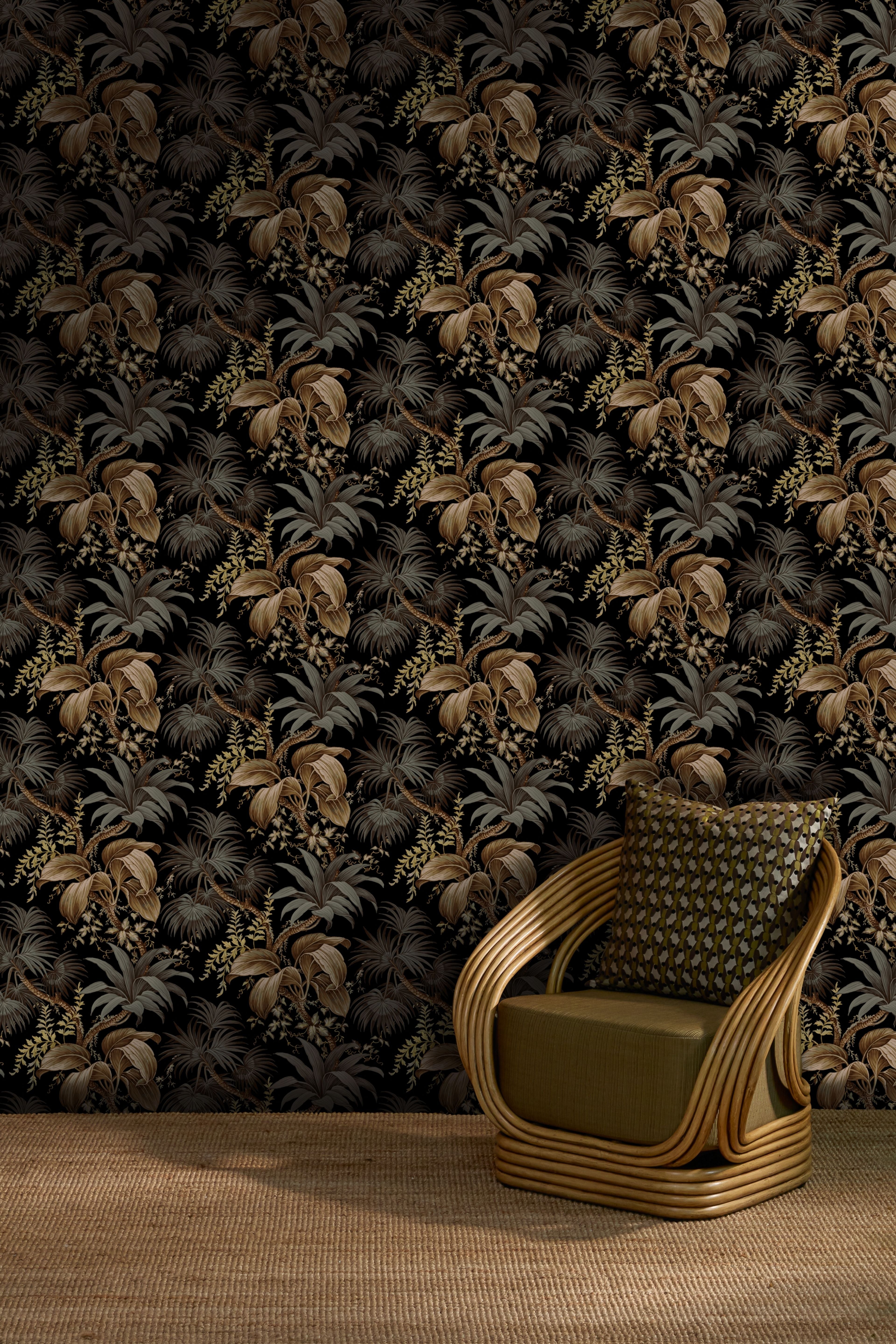 Jim Thompson Palm Leaves Wallcovering Pale Aqua JT021090003 Wallpaper ...