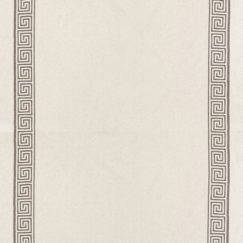 Schumacher Greek Key Embroidery II Truffle 65250 Fabric | 40% Off (Samples)