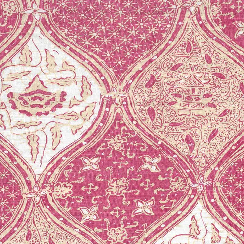 China Seas Balinese Batik Magenta Cream 6630CU-05 Fabric | 40% Off ...