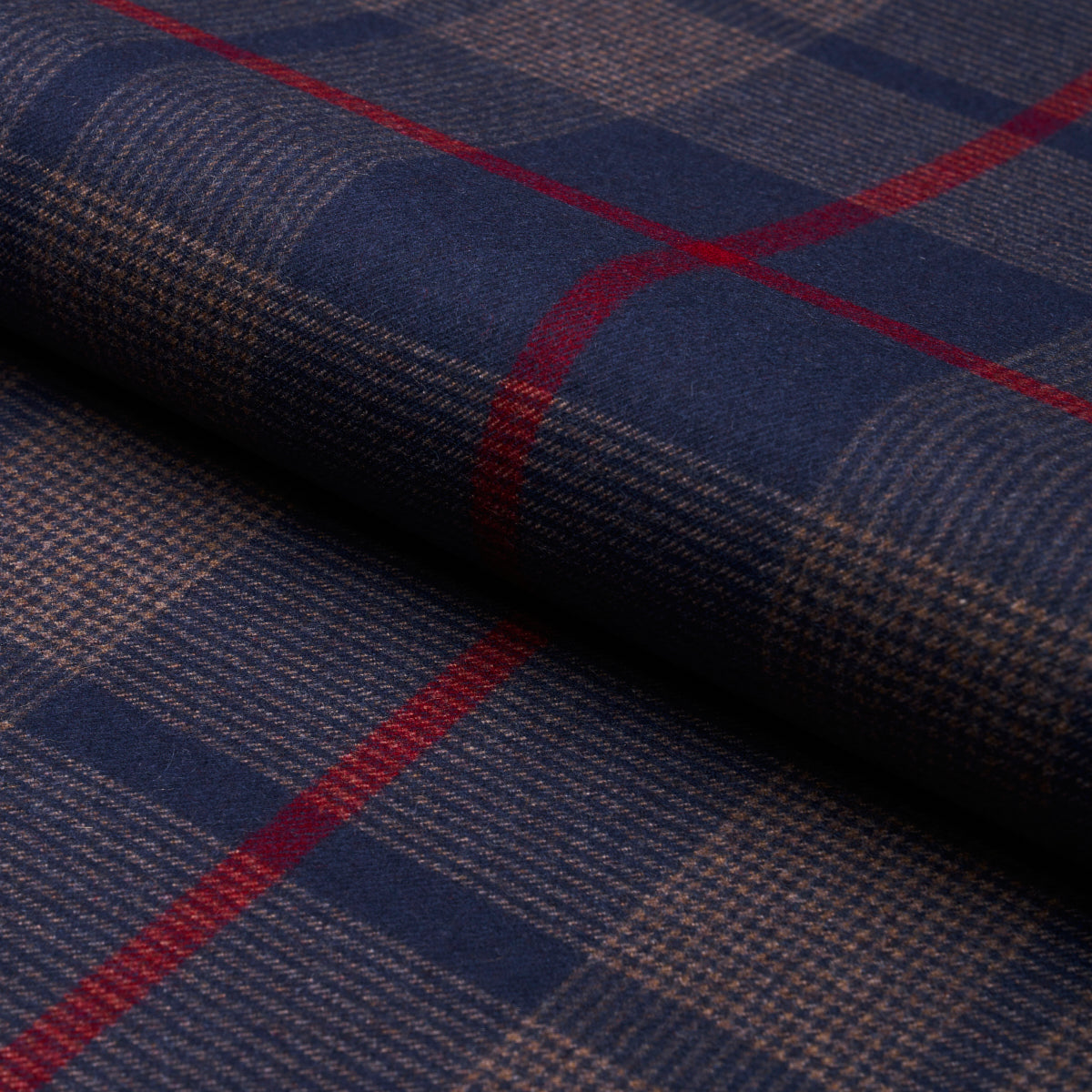 Schumacher Montana Wool Plaid Navy 66663 Fabric | 40% Off (Samples)