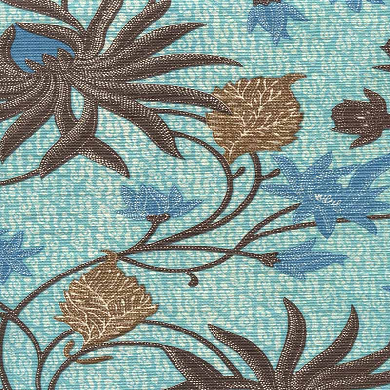 China Seas New Lotus Batik Turquoise Browns 7070-01 Sample | 40% Off ...