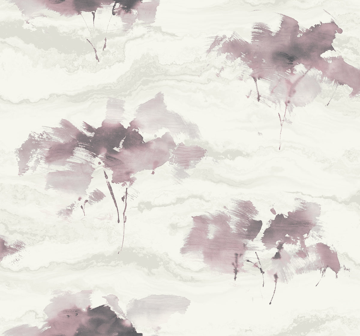 Seabrook Designs Brushstroke Trees Metallic Mauve, Ebony, & Pearl ...