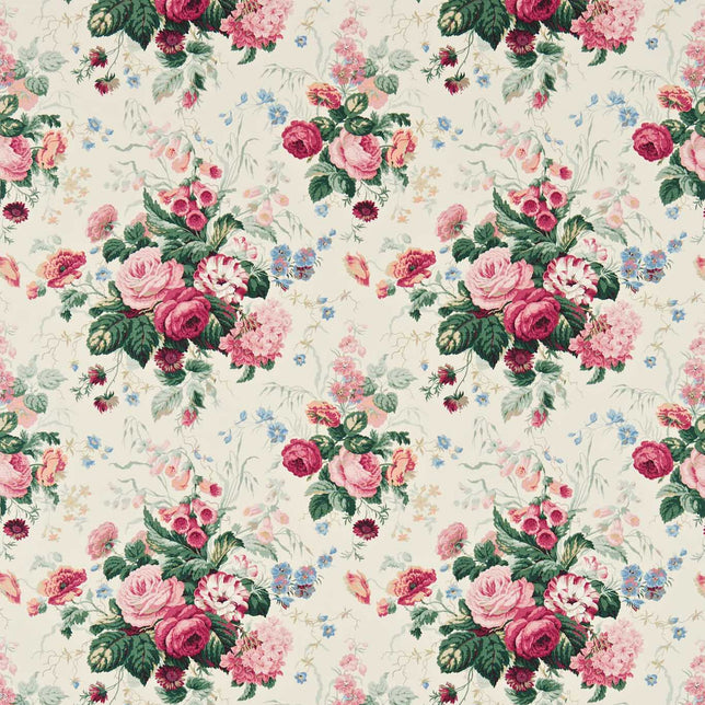Sanderson Rose & Peony Ruby/Pink/Blue/Yellow/Ivory DKH147205 Sample ...