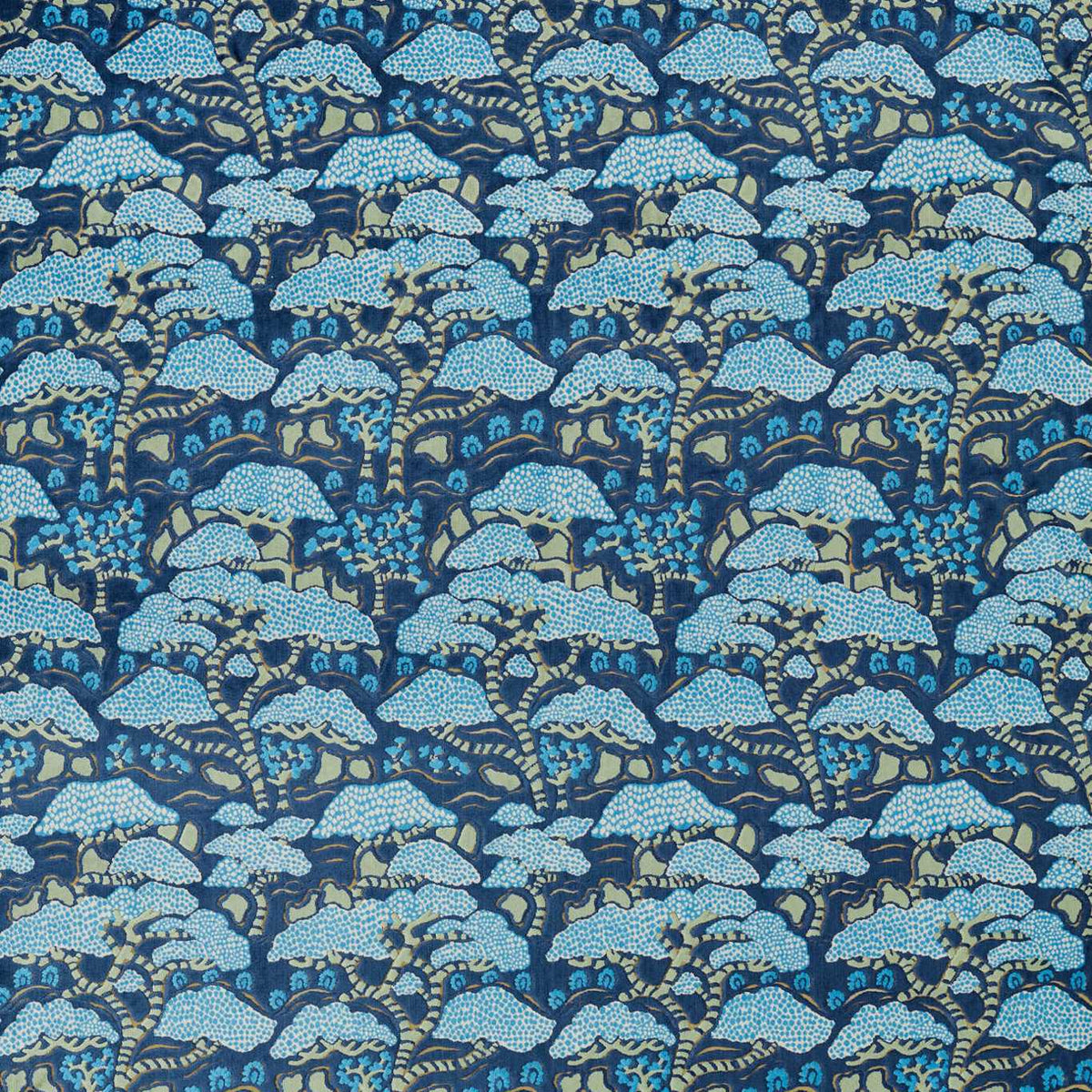 Sanderson Bonsai & Gingko Blue DWAT237278 Sample | 40% Off (Samples)