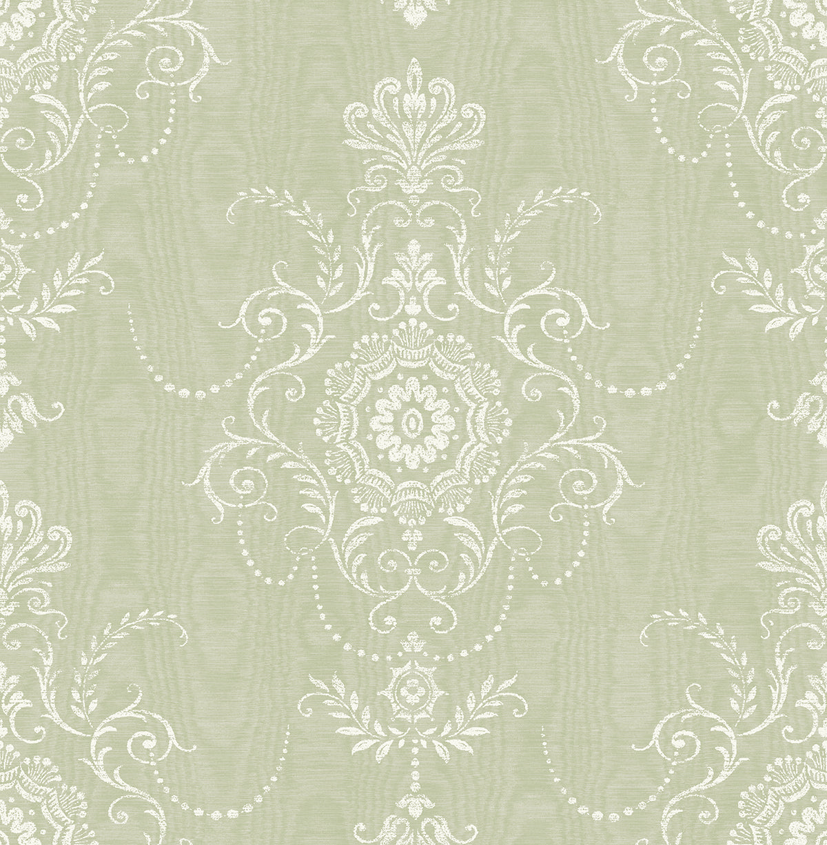 Seabrook Designs Colette Cameo Washed Green FC60304 Wallpaper | 40% Off ...