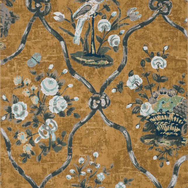 Braquenie Petit Parc Nutmeg/Blue BP201002 Wallpaper | 40% Off (Samples)
