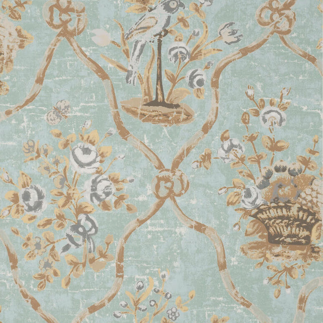 Braquenie Petit Parc Nutmeg/Blue BP201002 Wallpaper | 40% Off (Samples)