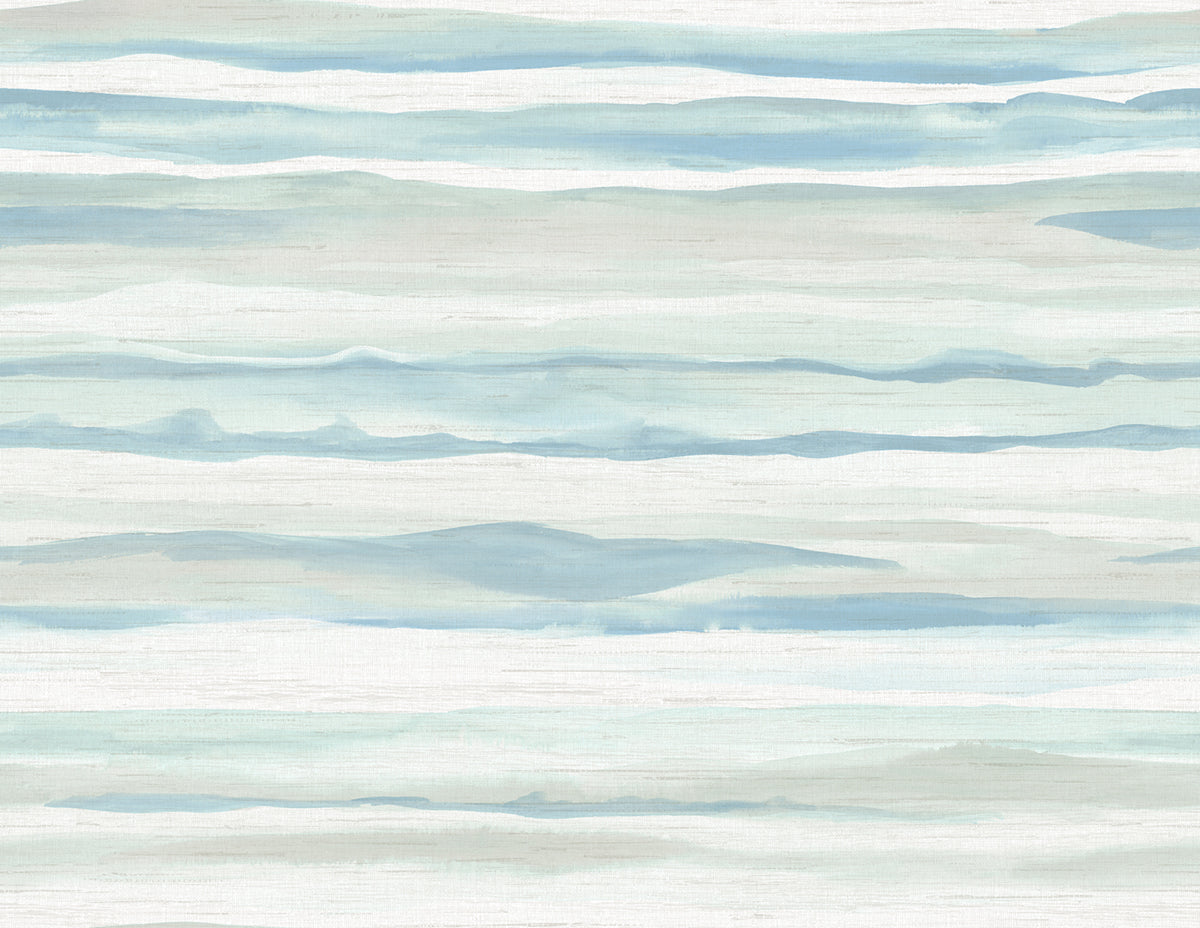 Seabrook Designs Kentmere Waves Sky Blue And Off-white LG90202 ...