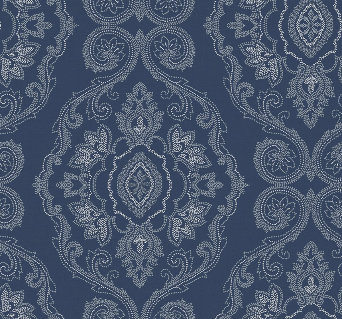 Seabrook Designs Nautical Damask Nautical Blue MB30322 Wallpaper | 40% ...