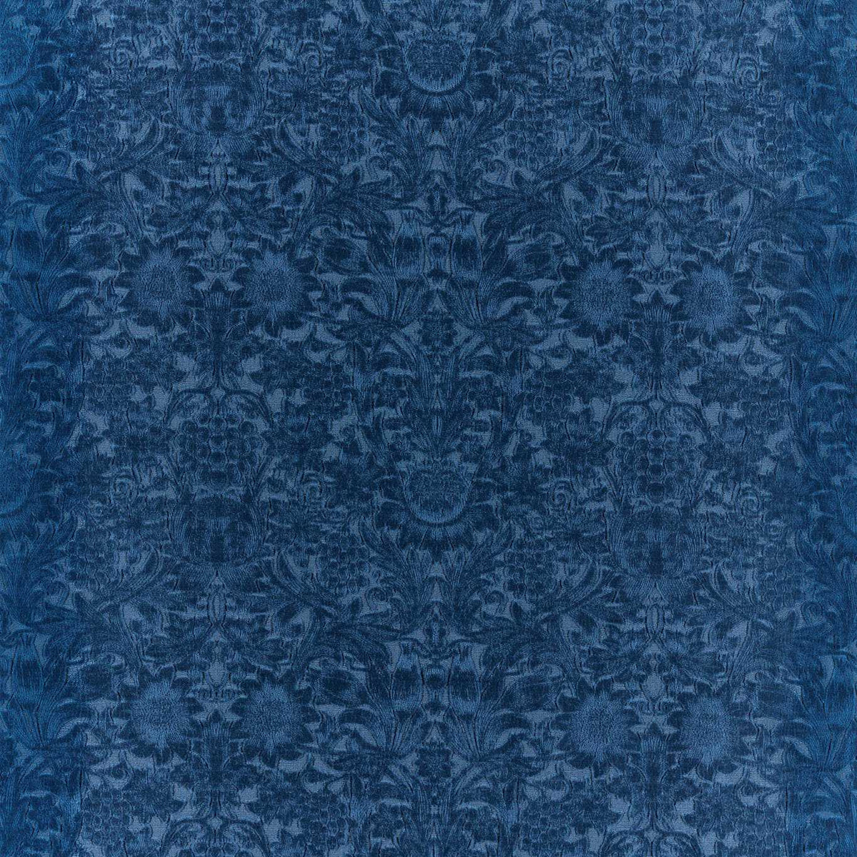 Morris & Co Sunflower Caffoy Velvet Inky Fingers MWAR237282 Fabric | 40 ...
