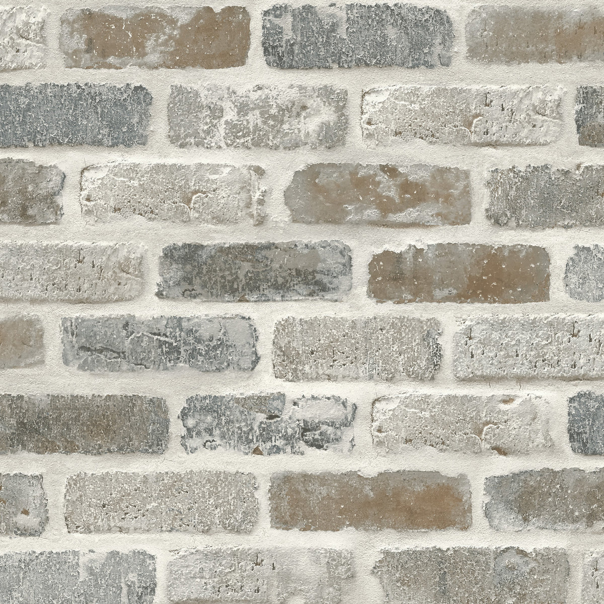 NextWall Washed Brick Soft Gray & Rust NW30500 Wallpaper | 40% Off ...