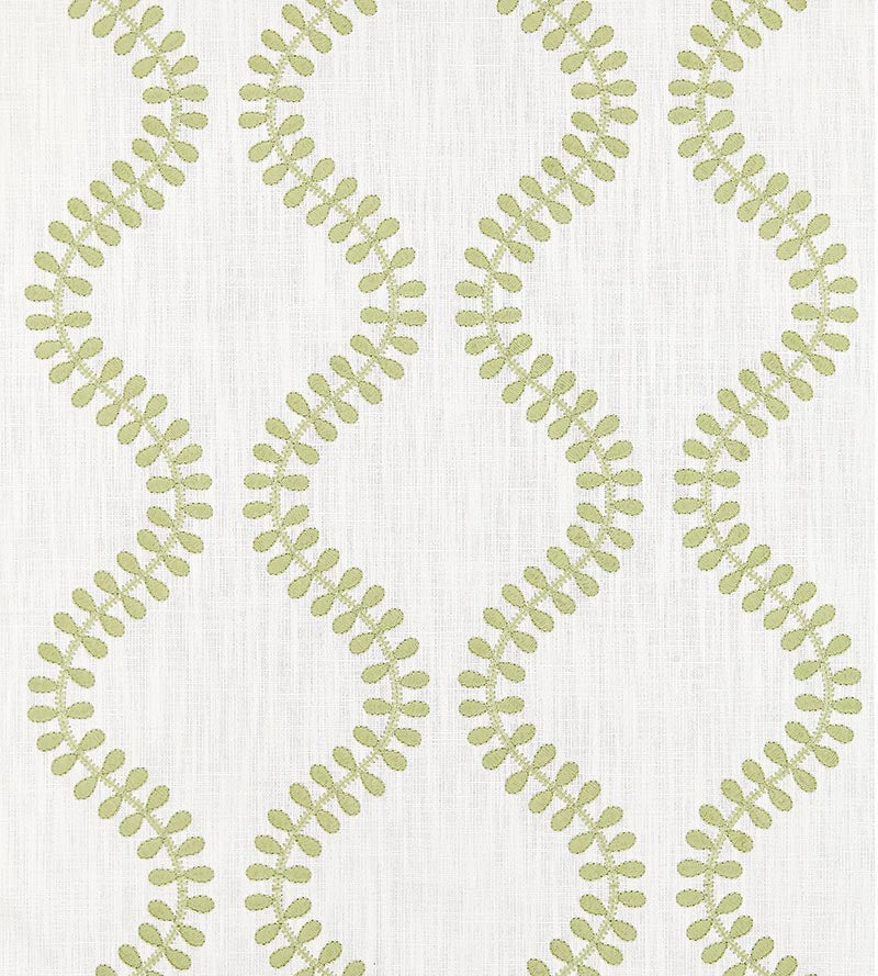 Scalamandre Foglia Embroidery Celery SC271270002 Fabric | 40% Off (Samples)