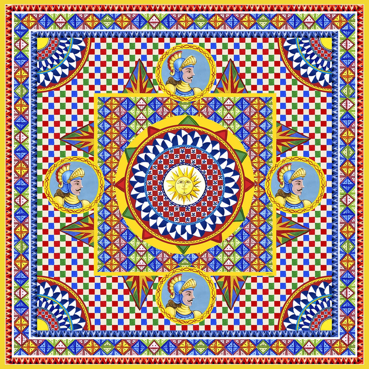 Seabrook Designs Sol Carretto Mural Rocco TCW011TCAHPUC092 Sample | 40% ...