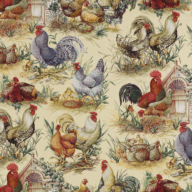 Pierre Frey La Basse Cour Paille F2198002 Fabric | 40% Off (Samples)