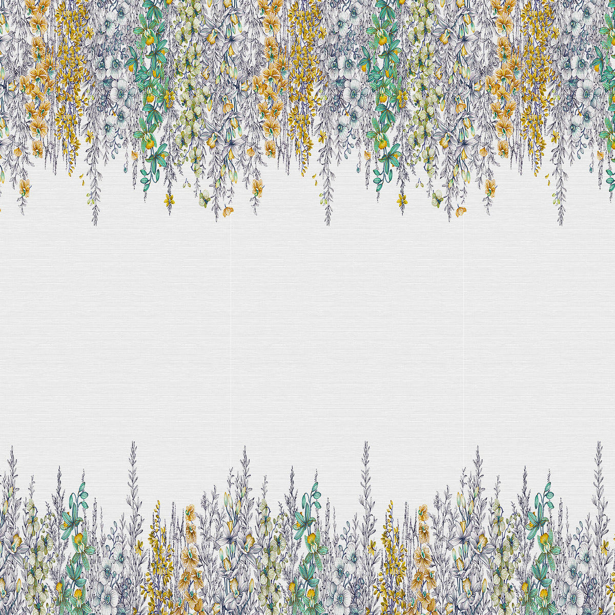 Nicolette Mayer Orchid Garden - Panel Gold Robin''s Egg WNMORCH0001 ...