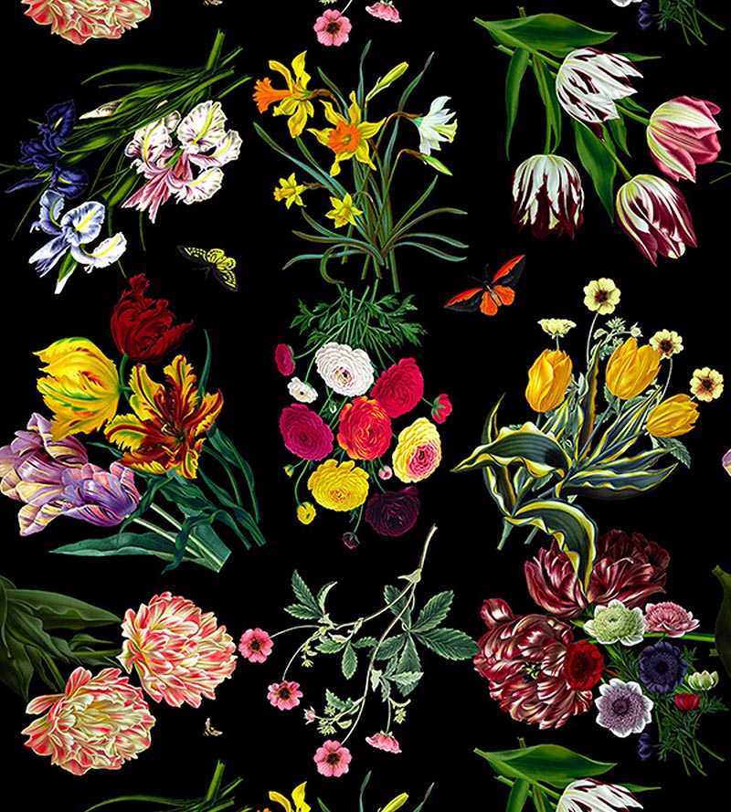 Nicolette Mayer Flora & Fauna Black WNMFLOR0006 Sample | 40% Off (Samples)