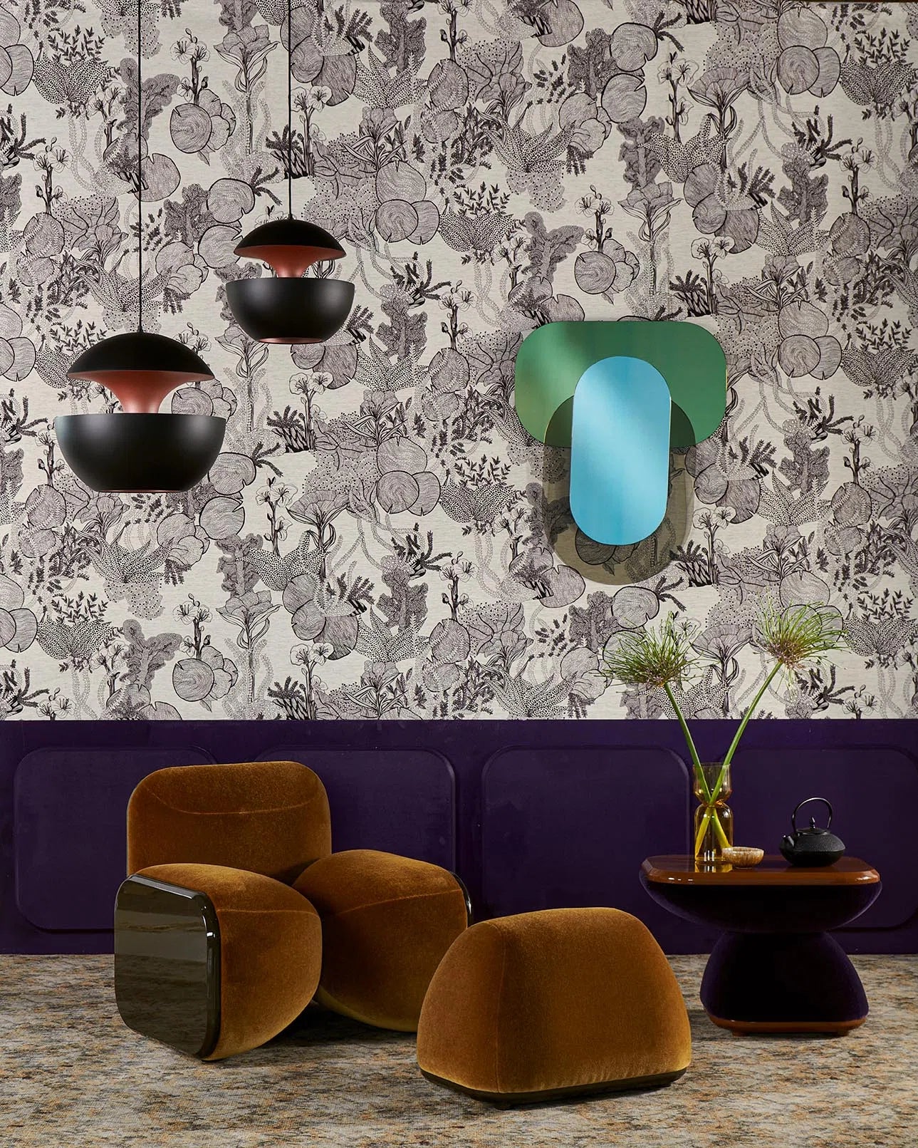 Pierre Frey Punta Cana Encre FP007001 Wallpaper | 40% Off (Samples)