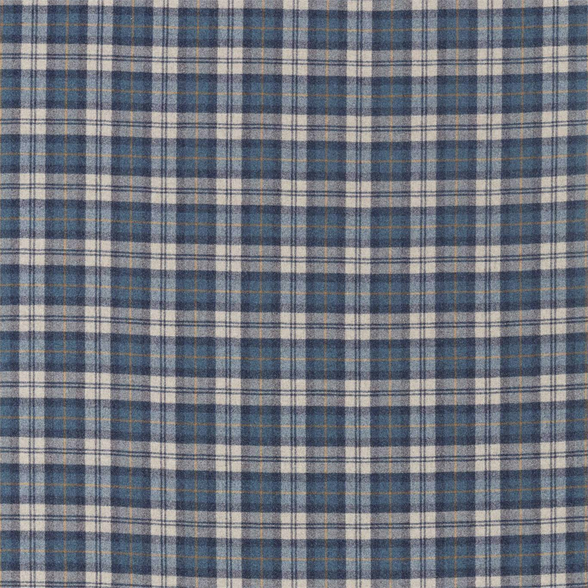 Sanderson Fenton Check Indigo/Stone DISW236741 Fabric | 40% Off (Samples)
