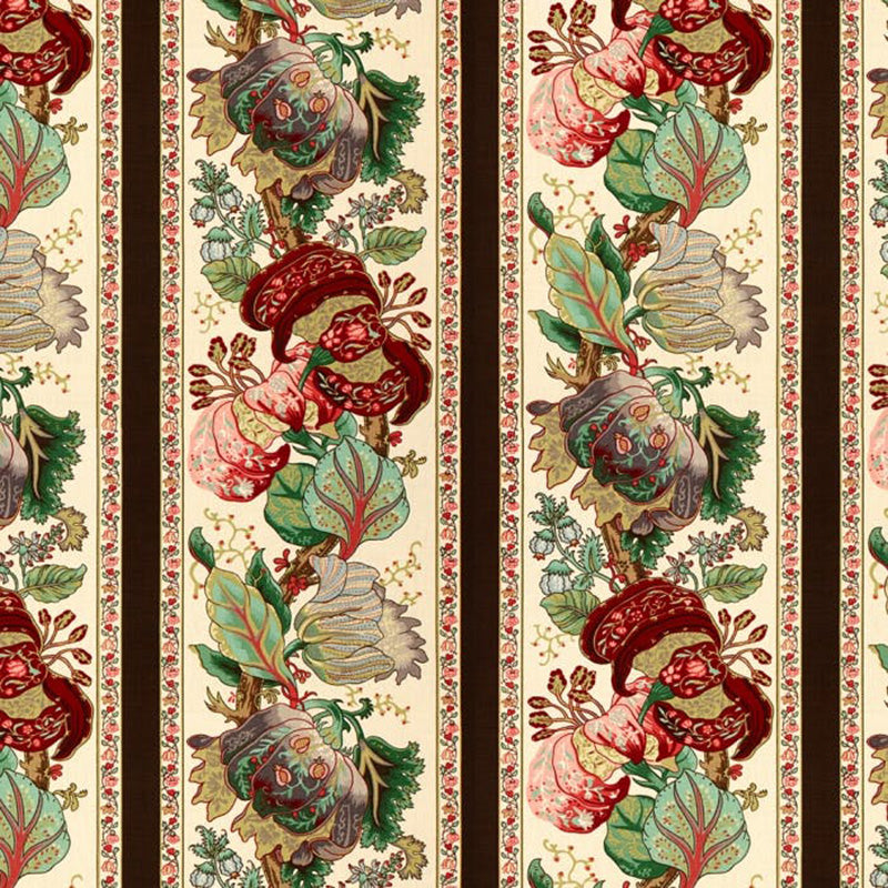 Brunschwig & Fils La Portugaise Cot/lin Prt Brown Stripe BR-70341.0.0 Fabric | 40% Off (Samples)