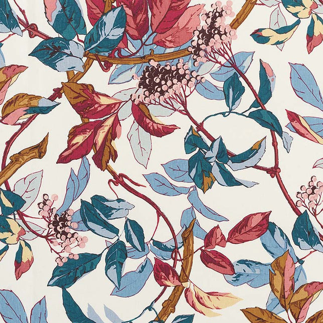 Jasper Scarlet Vine Cyan JP 6481 Fabric | 40% Off (Samples)